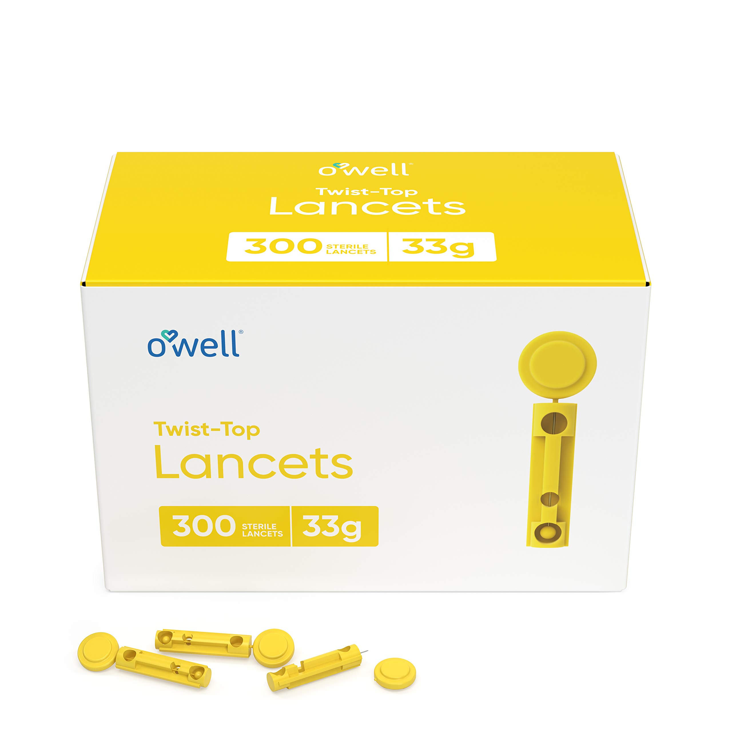 Snapklik.com : Twist Top Lancets 33 Gauge, 300 Count Ultra Thin Needle ...