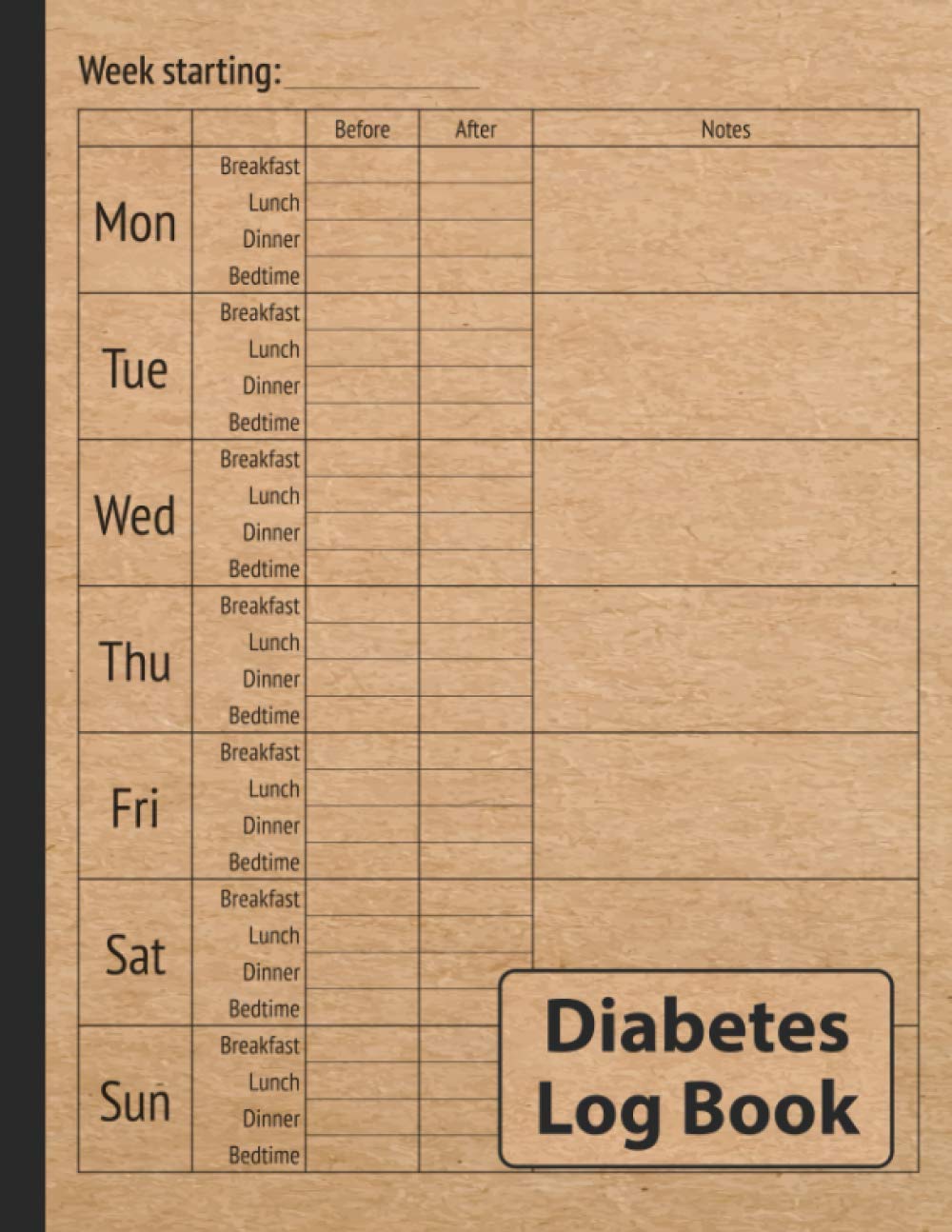 Diabetes Log Book: 2-Year Daily Blood Sugar Level Tracking Book ...
