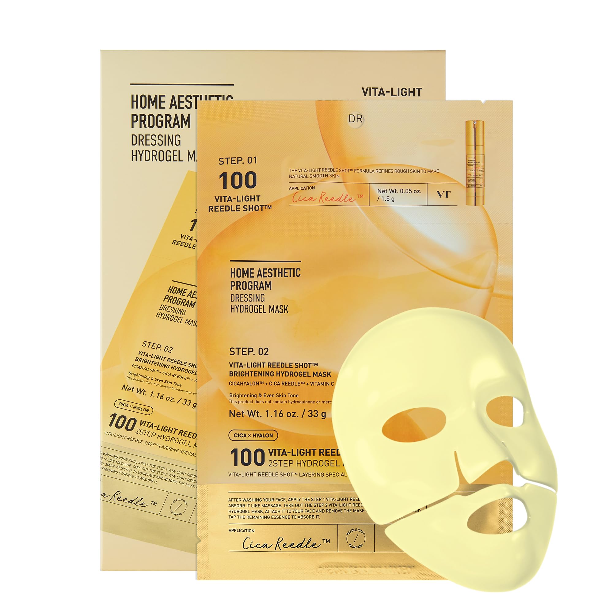 Amazon.com : VT COSMETICS Vita-Light Reedle Shot 100 2-Step Hydrogel ...