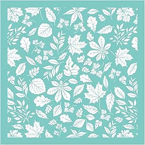 Briartw Autumn Leaves Pattern Silkscreen Stencil 12x12" Reusable Self ...