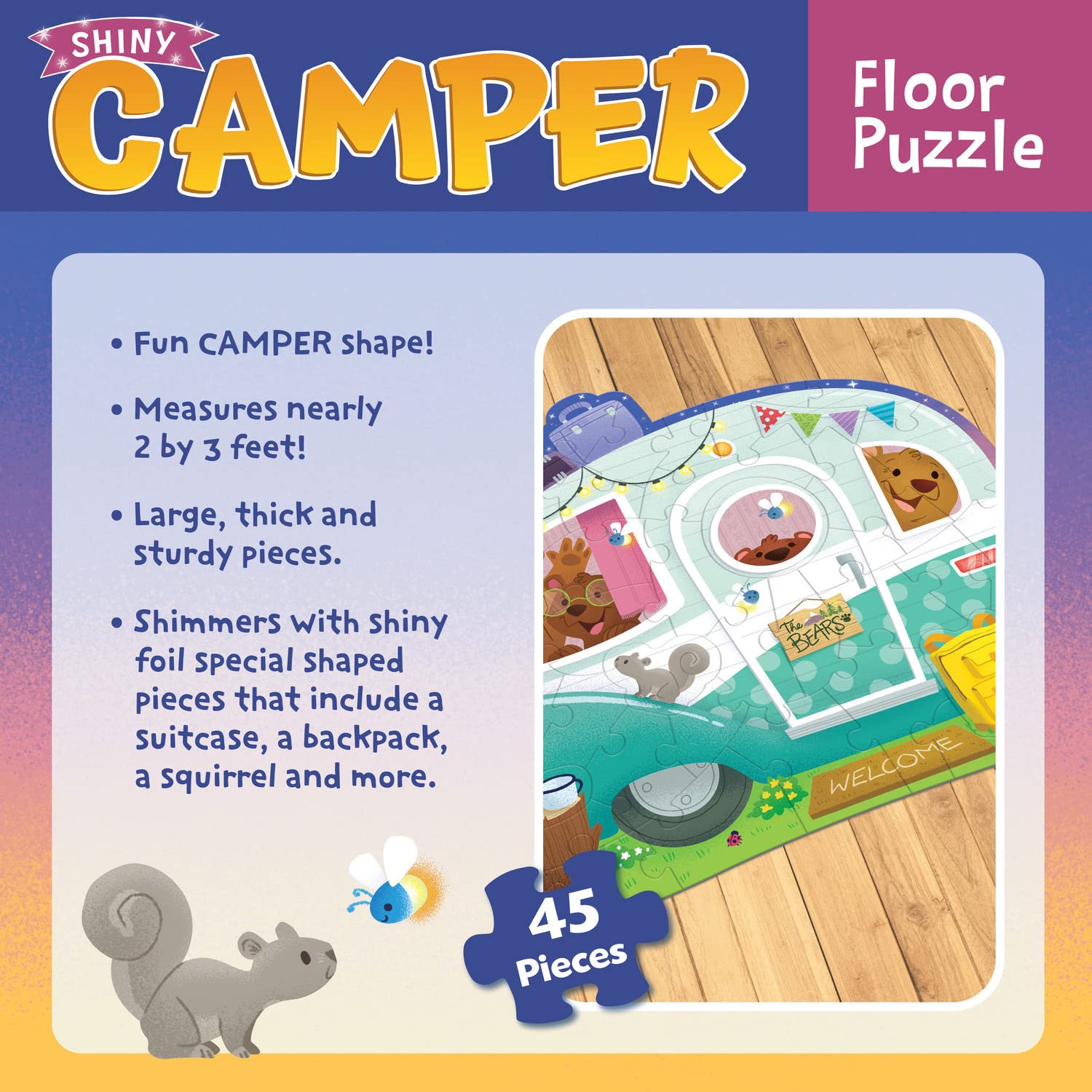 Snapklik.com : Shiny Camper Floor Puzzle Giant Camping Puzzle For Kids ...