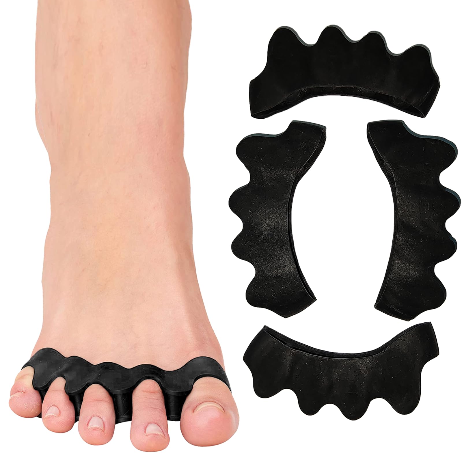Toe Spacers(2 Pair), Gel Toe Separators to Correct Toes, Bunion ...
