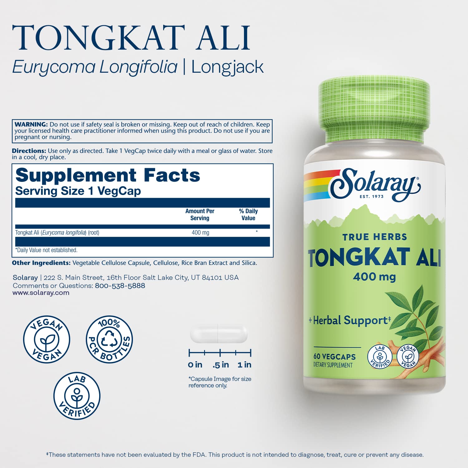 Snapklik.com : Tongkat Ali 400 Mg, Longjack Tongkat Ali Supplement For ...