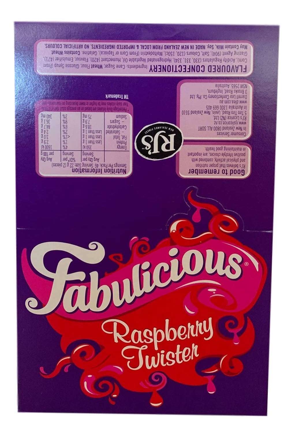 Amazon.com : RJ's Fabulicious Raspberry Twister 1kg Unwrapped 90 Twist ...