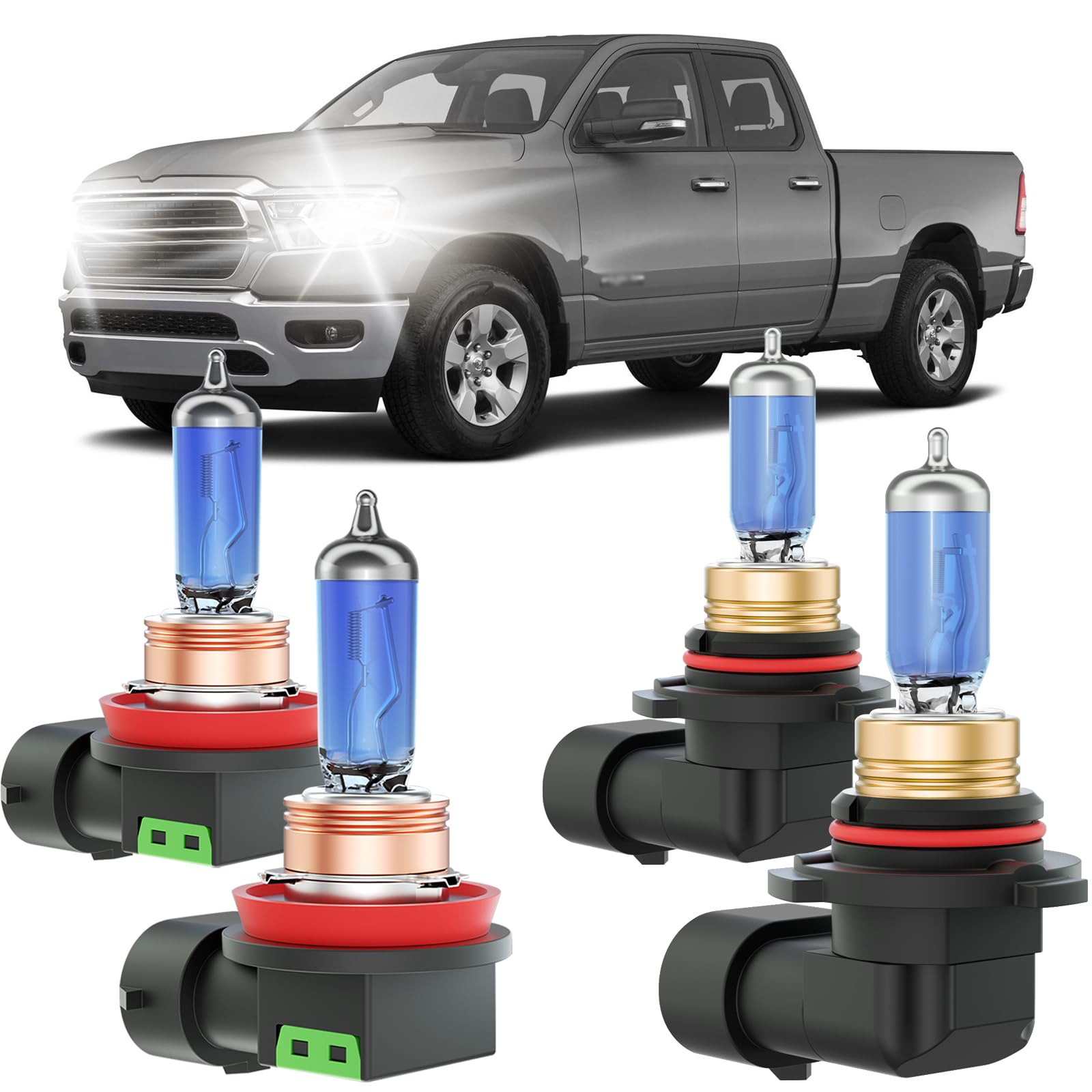 Amazon.com: XFLHEHD Ram Halogen Headlight Bulbs Fits For 2019-2023 ...