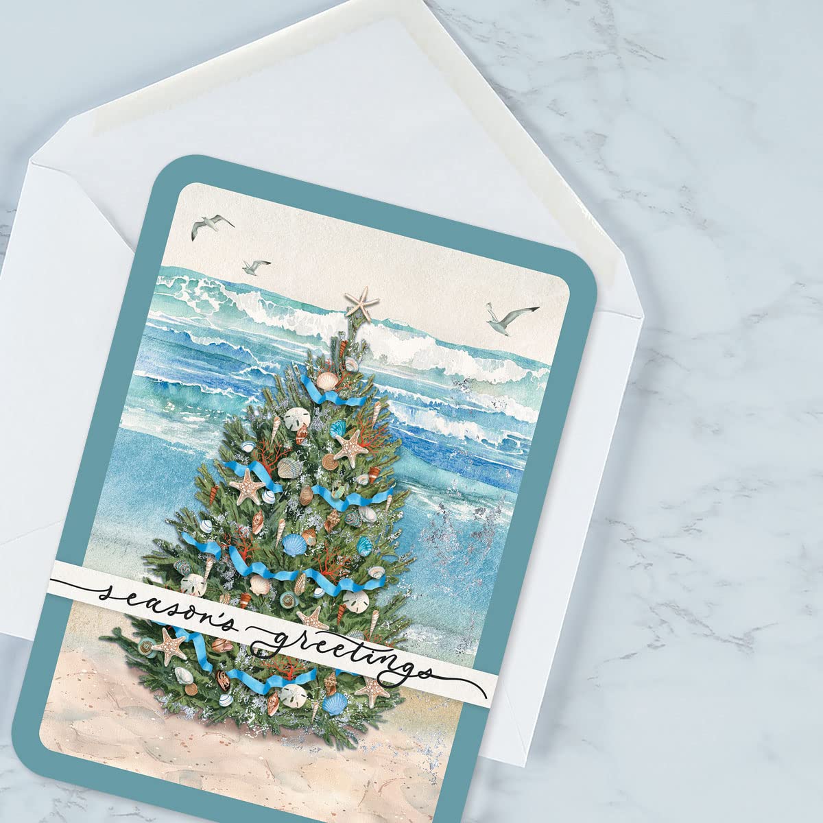 Personalized Beach Themed Christmas Cards Beach Christmas Cards