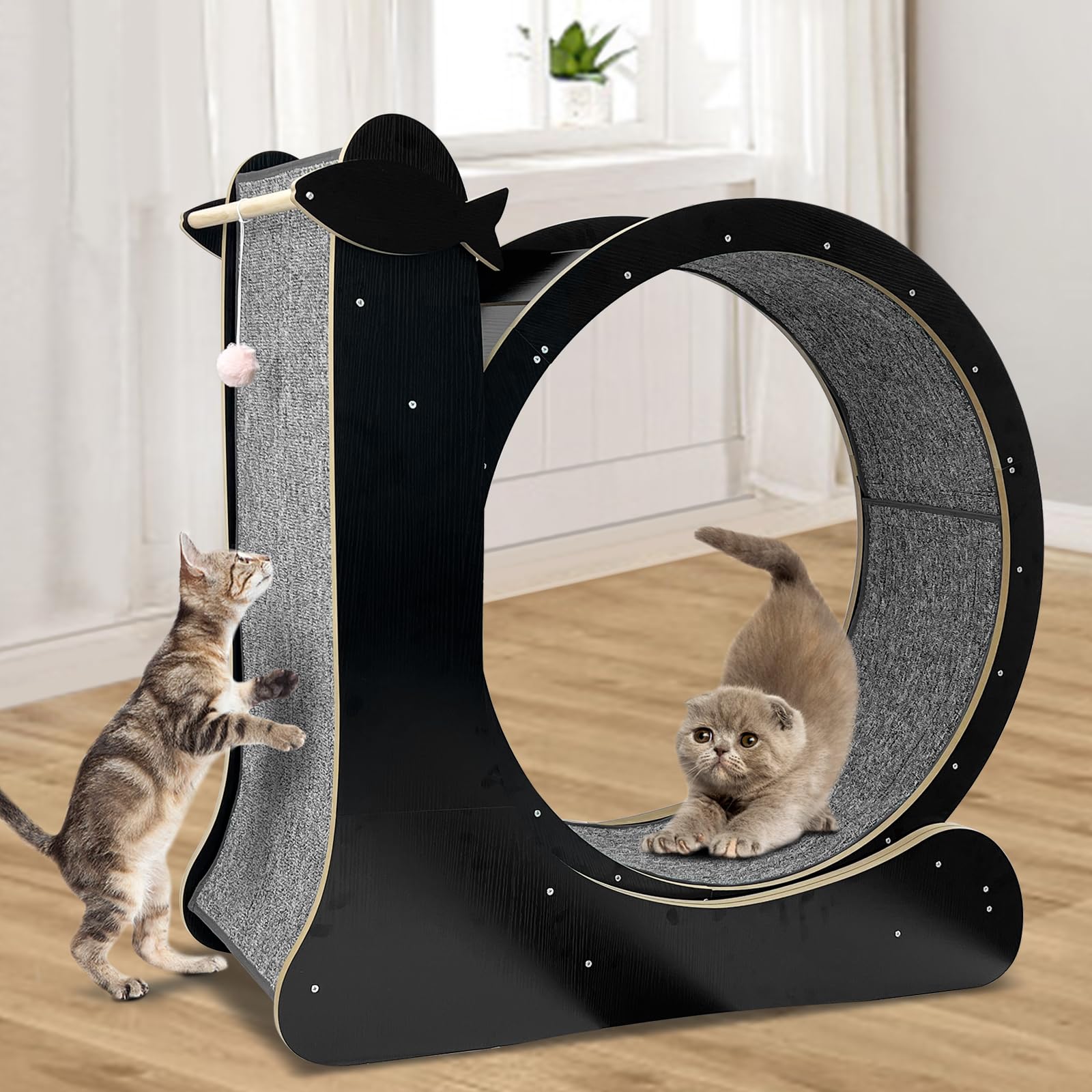Snapklik.com : Upgraded 2 In 1 Cat Exercise Wheel394 High Indoor Cat ...