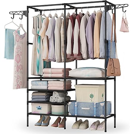 Percha de pie para armario, percha independiente de 42" con 4 ganchos y ...