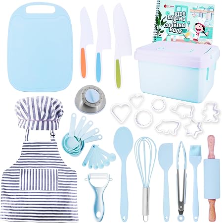 Amazon.com: JoyTown Kids Cooking and Baking Set with Storage Case ...