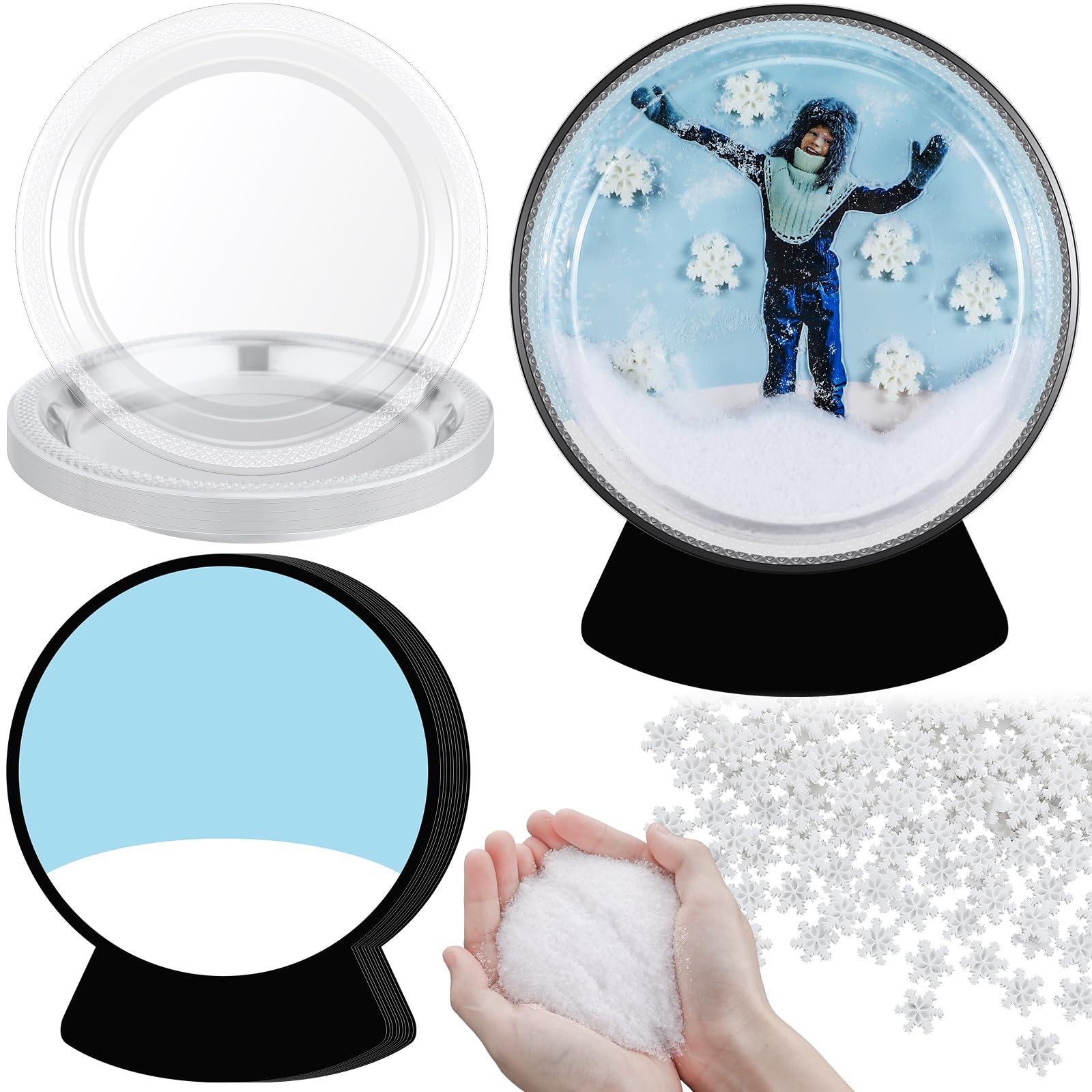 Amazon.com - Hollowfly 30 Sets Snow Picture Frame Craft Kit Snowy ...