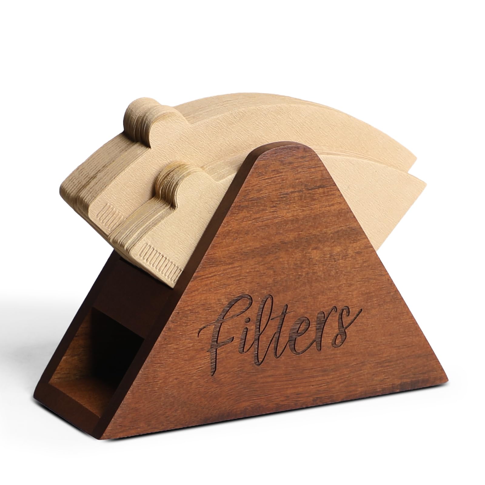 Amazon.com: LBEMEY Acacia Wood Coffee Filter Holder,Coffee Filter ...