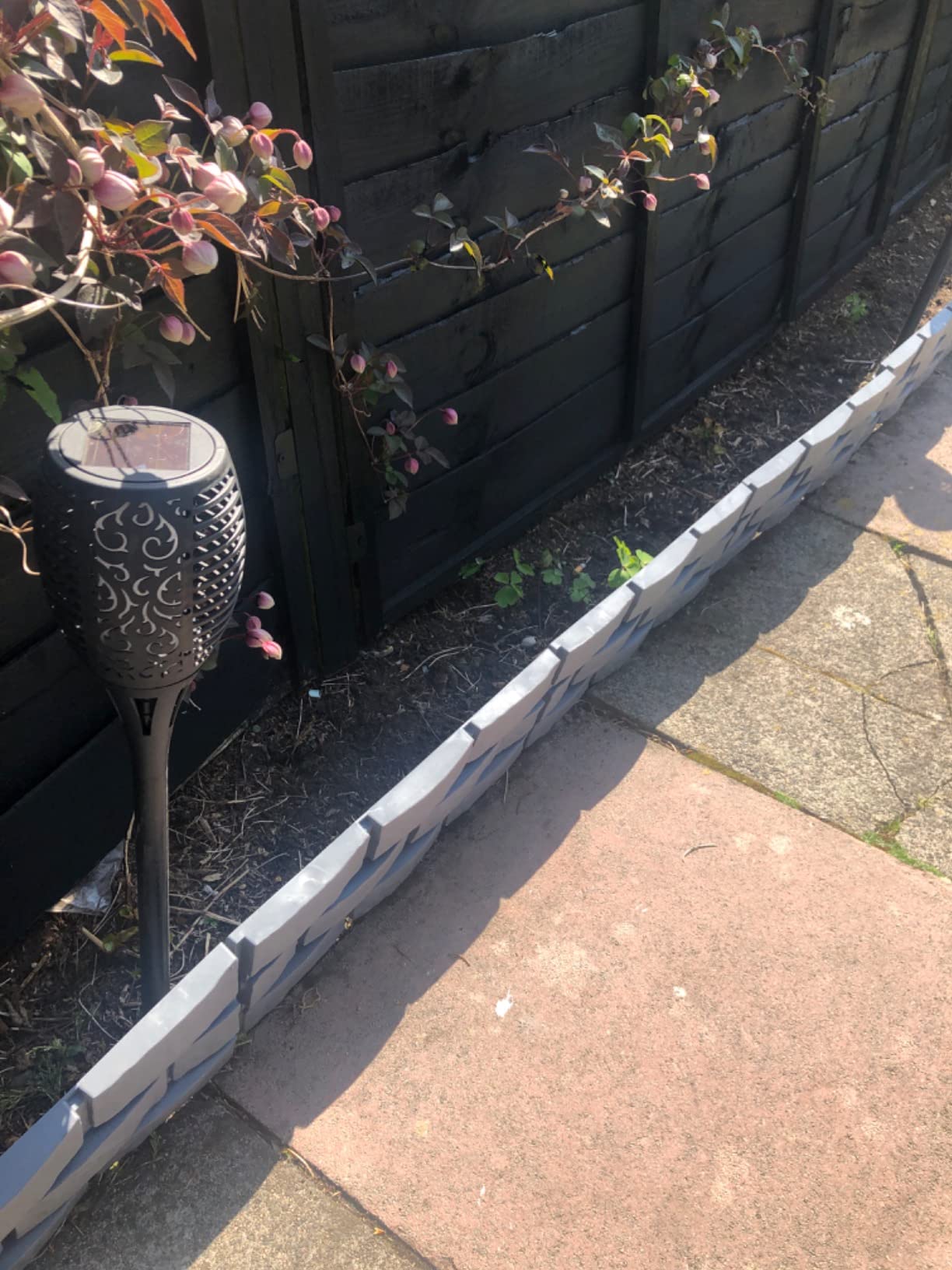 Ram® 8 X Grey Brick Effect Garden Lawn Edging Grey Lawn Border Stone ...