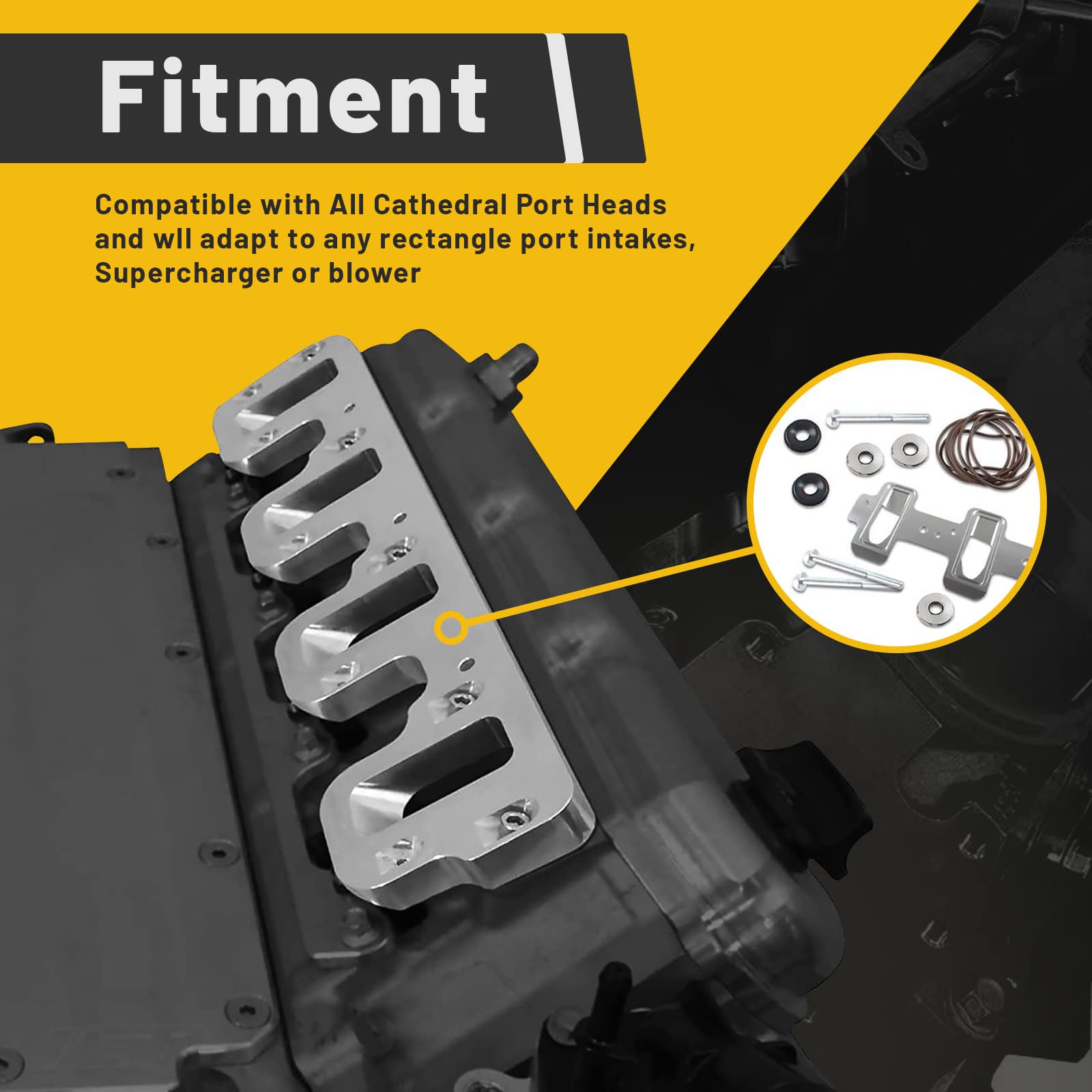 LS1 Cathedral Port Cylinder Head To LS3 LSA ZL1 CTS-V Intake Manifold ...