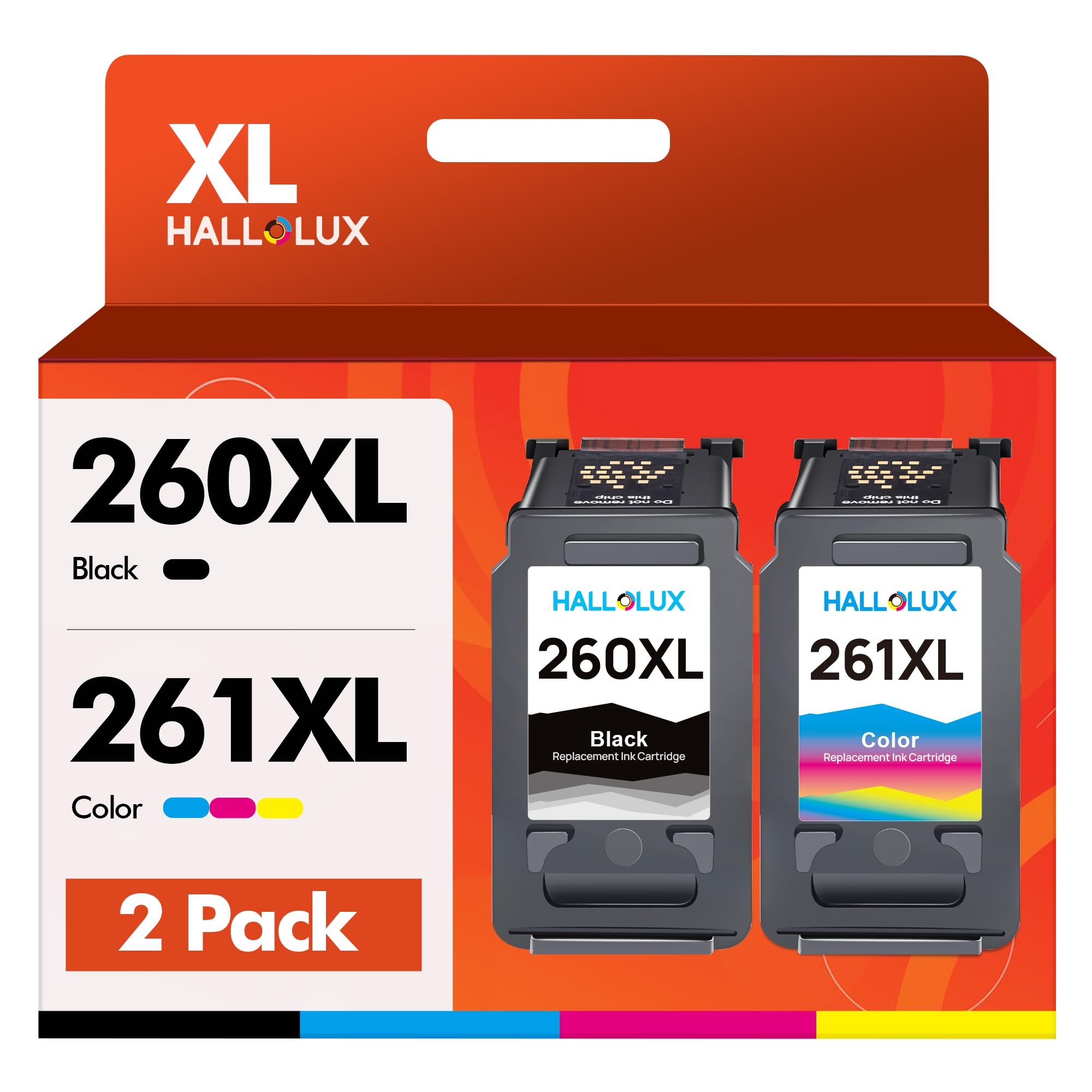 HALLOLUX High Yeild for Canon 260 261 Ink Cartridges for PG-260XL CL ...