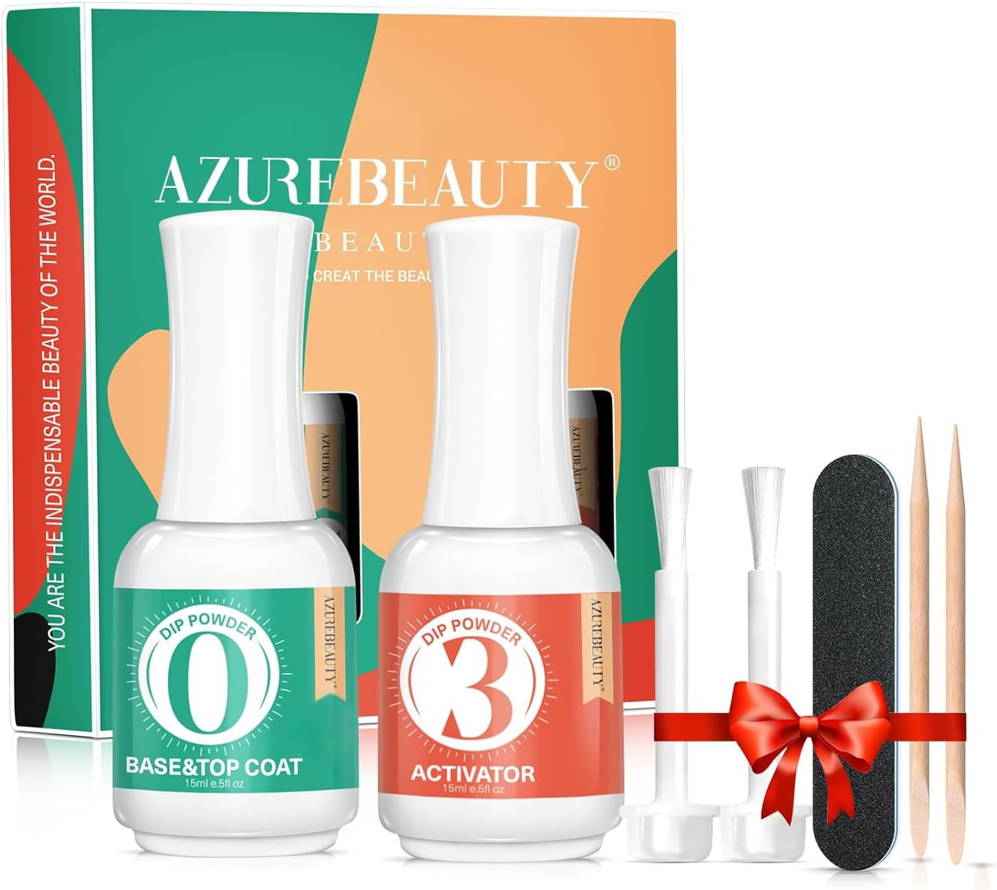 Amazon.com: AZUREBEAUTY 2 Combined into1 Dip Powder Base & Top Coat ...