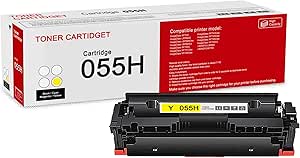 Amazon.com: 1 Pack 055H 3017C001 Yellow Whit chip Toner Cartridge ...