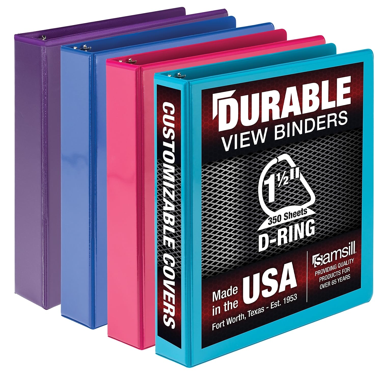 Amazon.com : Samsill Durable 1.5 Inch Binder, Made in the USA, D Ring ...