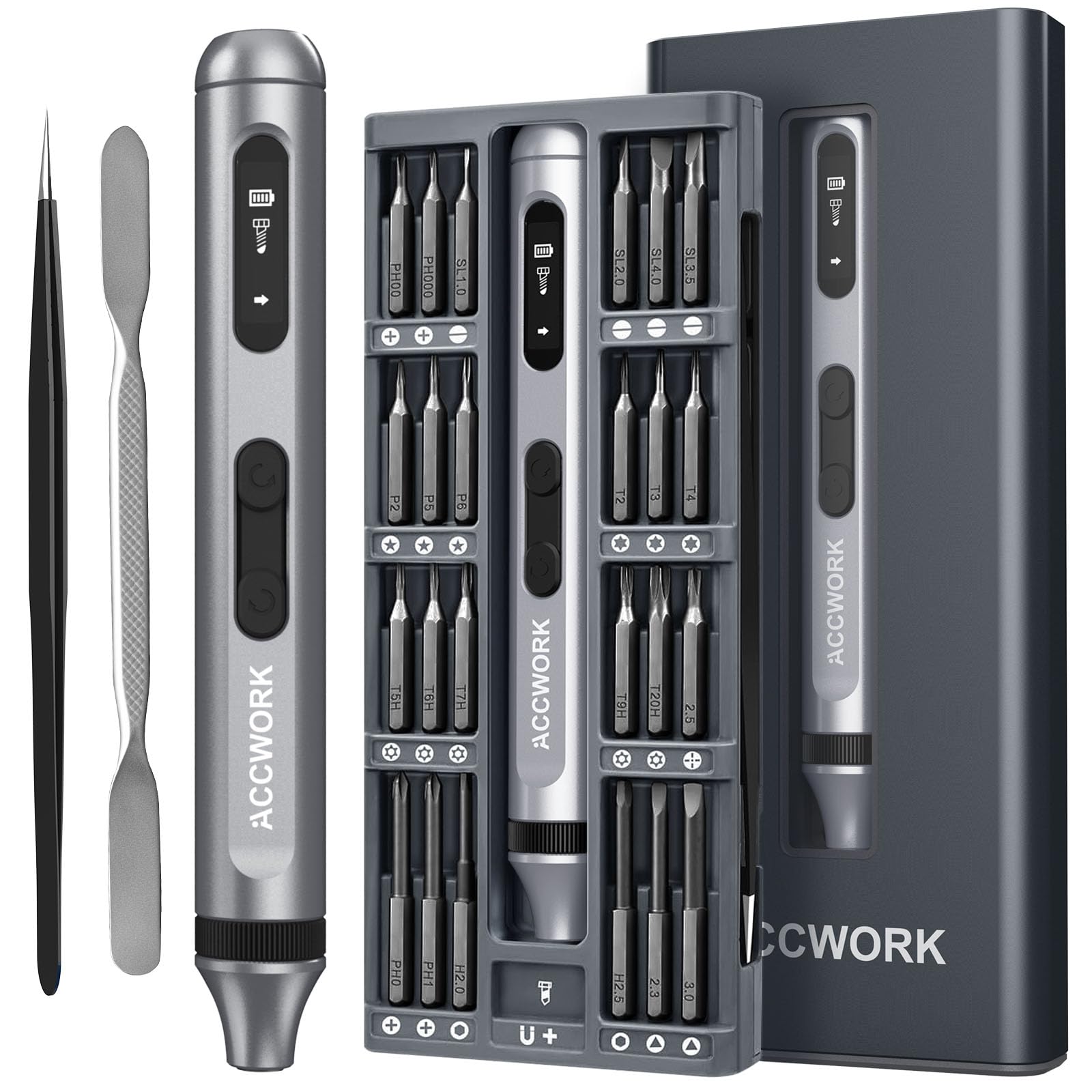 Mini Electric Screwdriver, 52 in 1 Precision Screwdriver Set with 48 ...