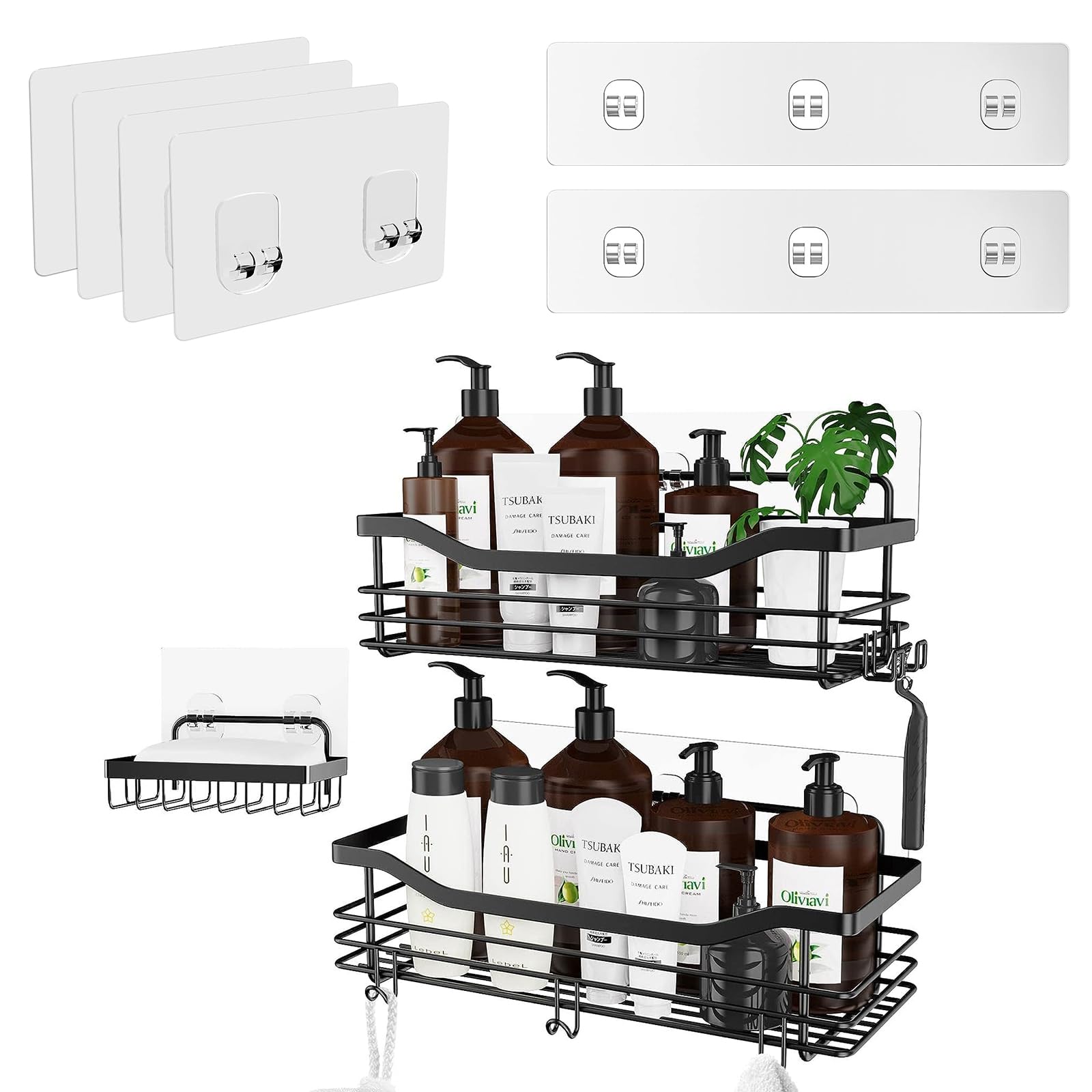 Amazon.com: Orimade Shower Caddy with Soap Dish Bundle with 3-Hook ...