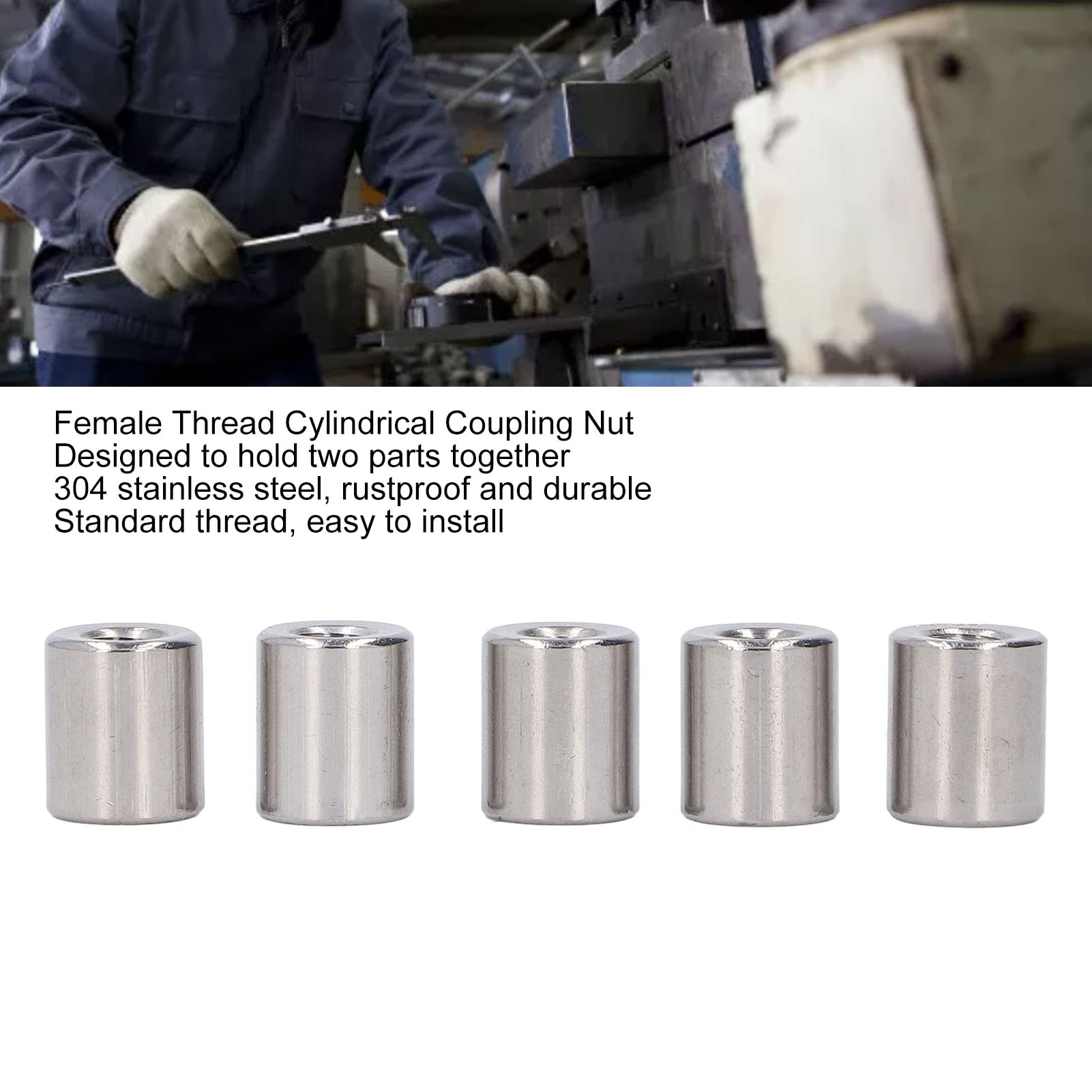 M6 Helicoil Kit Select Size M4 - M10 Round Threaded Rod Coupling Nuts ...