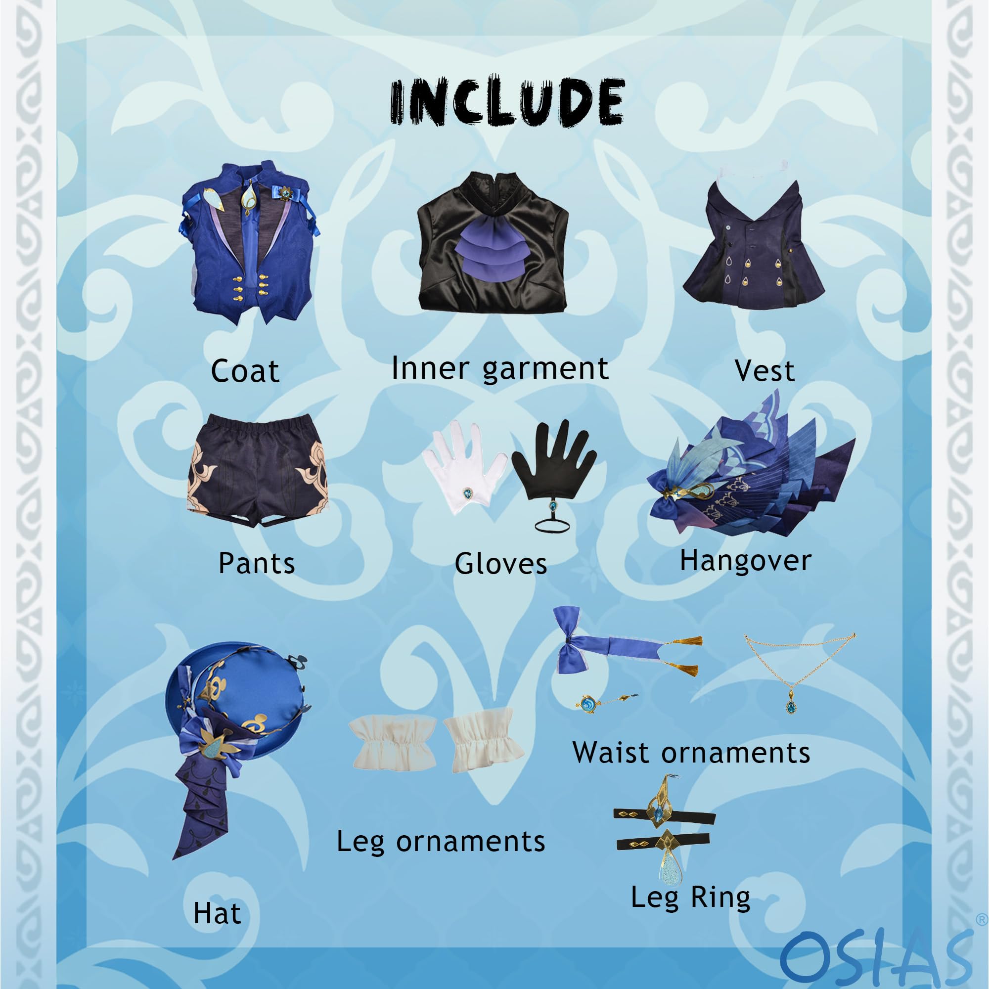 Snapklik.com : Genshin Impact Focalors Furina Black Form Cosplay Costume