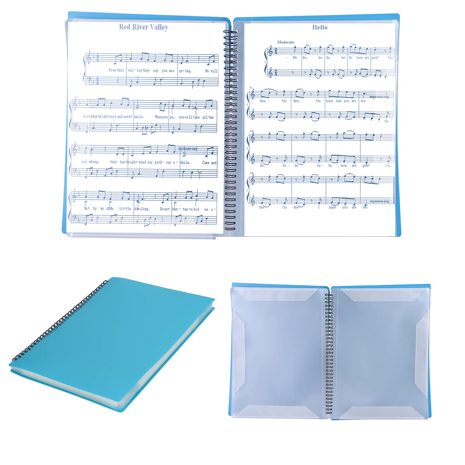A4 Sheet Music Folder File Storage Organizer Plastic Choir Band Concert ...