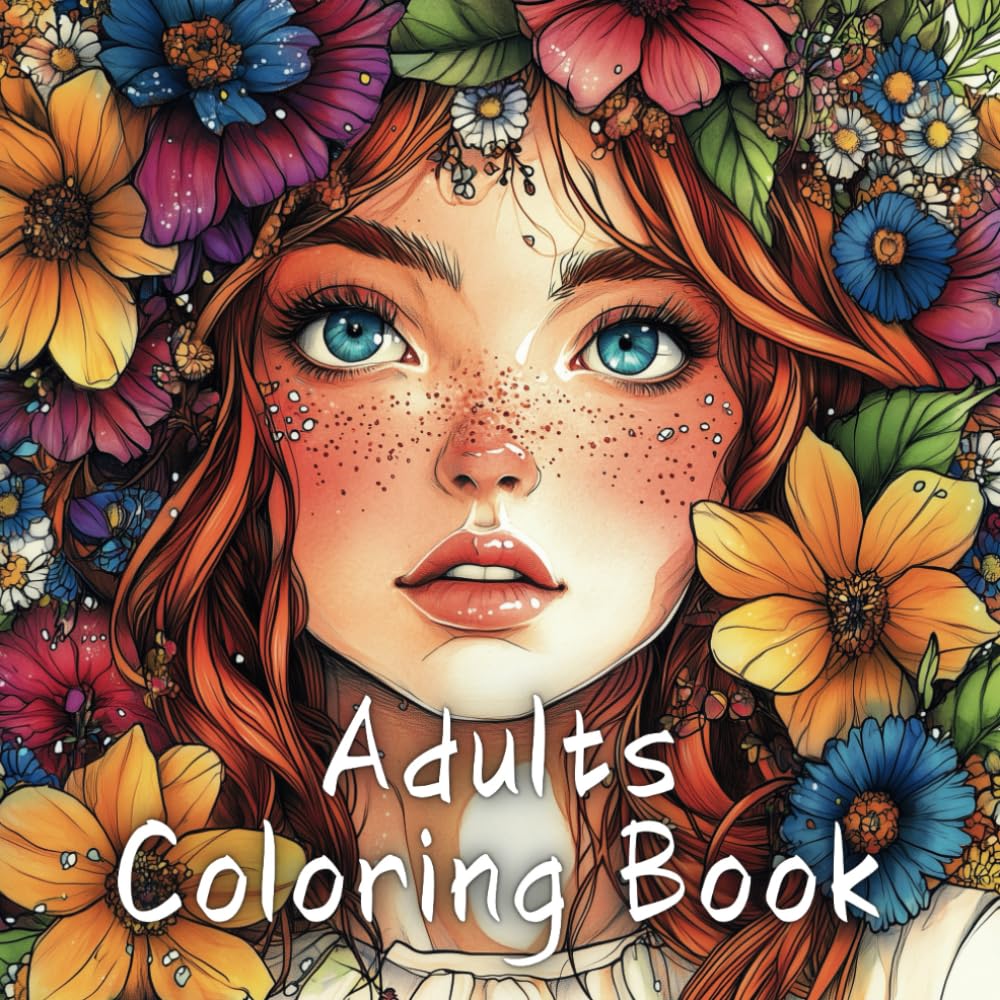 Amazon.com: Coloring Book for Adults: 50 images, Adult Coloring Pages ...