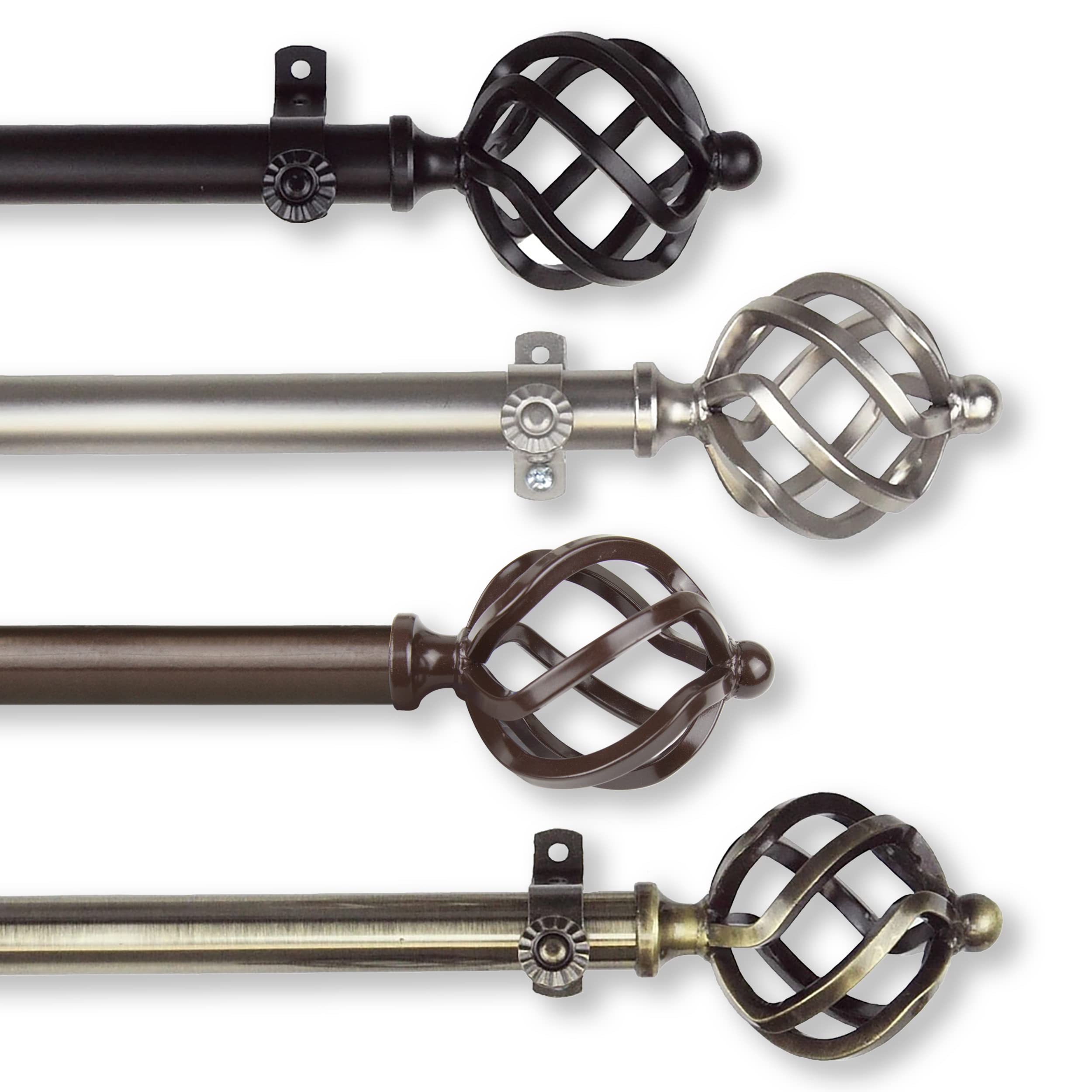 Rod Desyne Helga 13/16" Single Curtain Rod, 66-120 inch, Black “Maybe ...