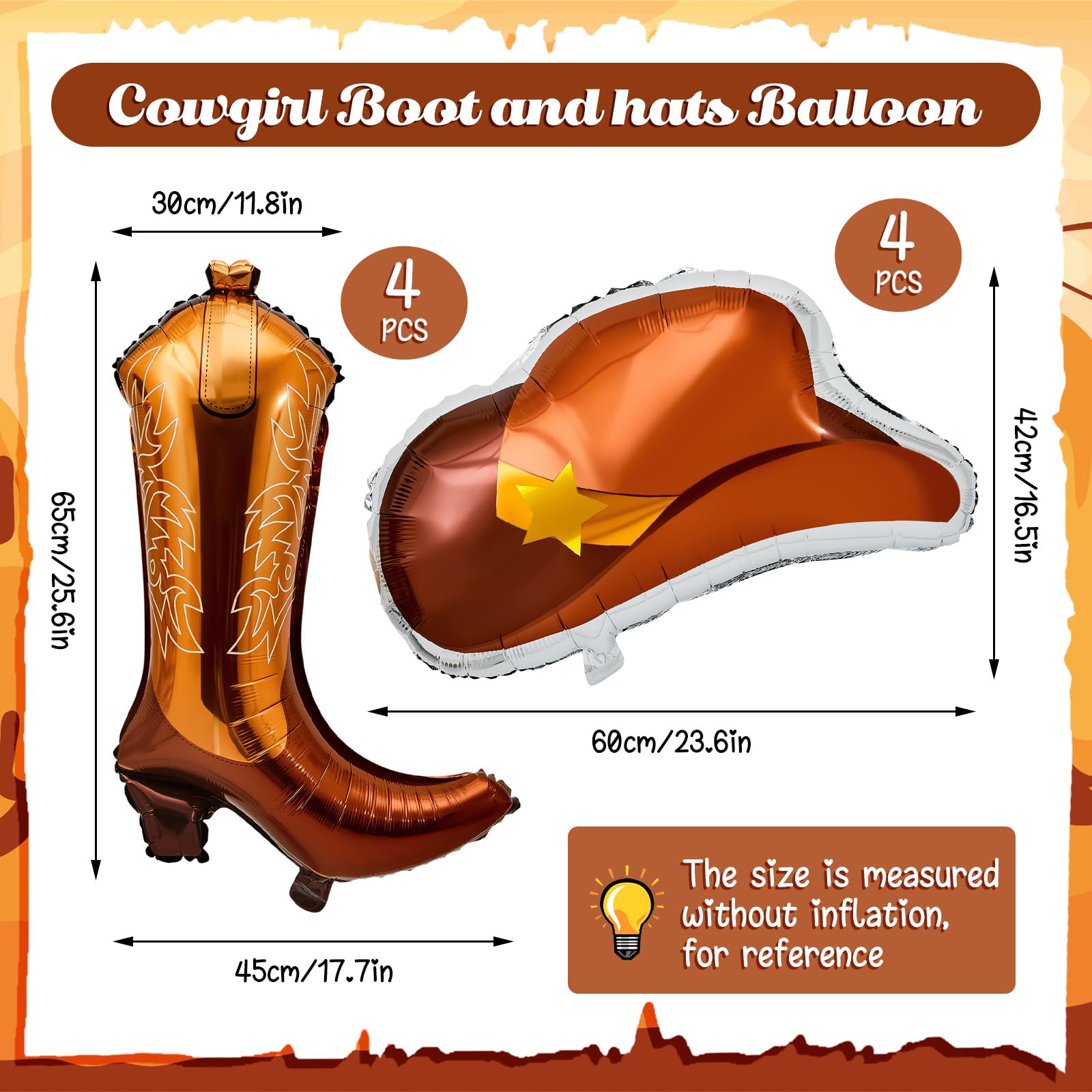 Snapklik.com : Wettarn 8 Pcs Western Themed Party Balloons Include ...