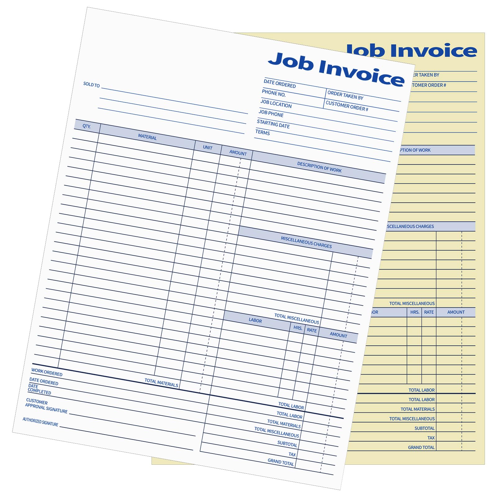 Snapklik.com : Crtiin 2 Pcs Contractors Invoice Book Carbonless Forms ...