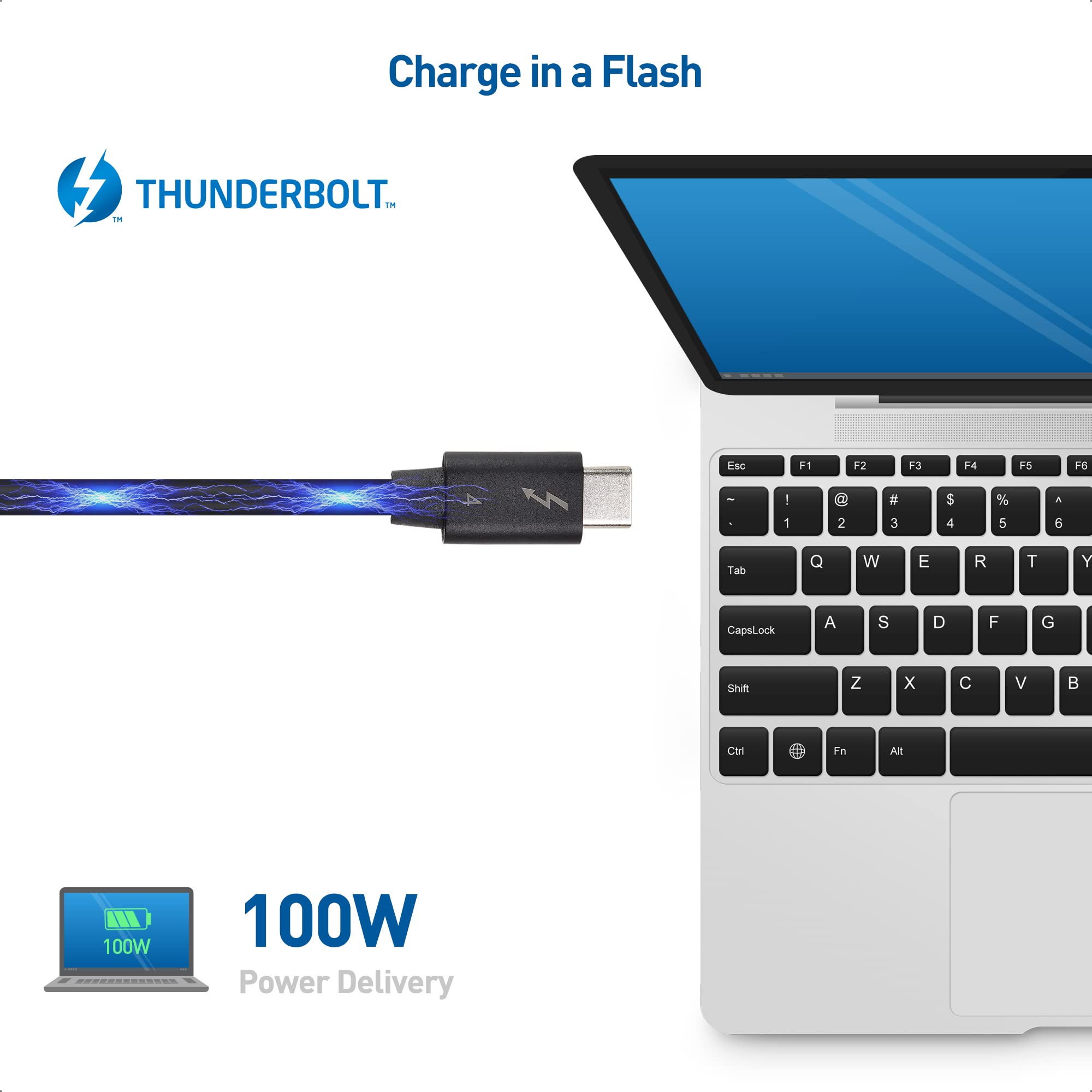 Intel Thunderbolt 認証取得 Cable Matters Thunderbolt 4 ケーブル 40 Gbps 8K 60H CjGnApjsDT, パソコン周辺機器 ...