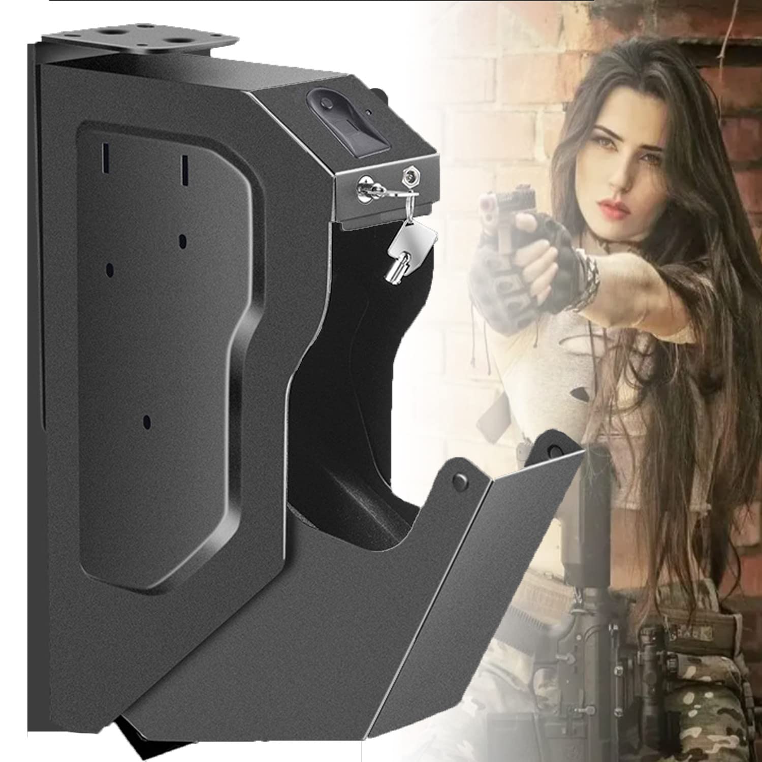 Handgun Safe Box Fingerprint Pistol Gun Safes Fast Auto Open ...