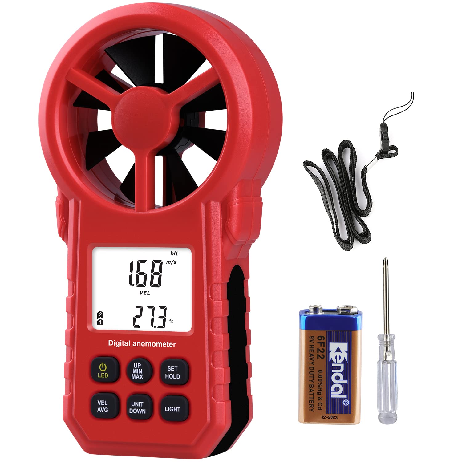 Snapklik.com : XinJiaYi Digital Anemometer, Portable Air Flow Meter