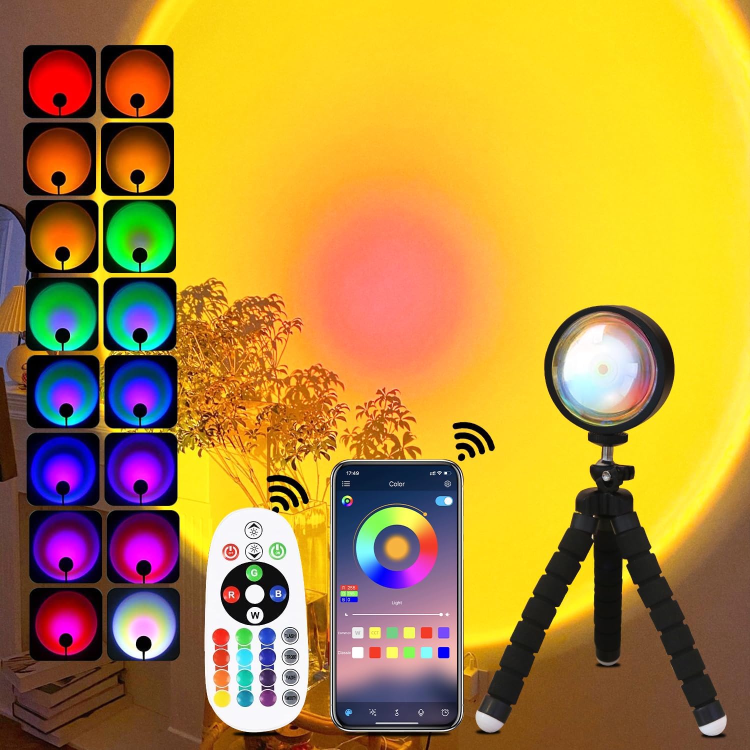 Katalyze Sunset Lamp | LED Projection RGB Multicolor Night Light with ...