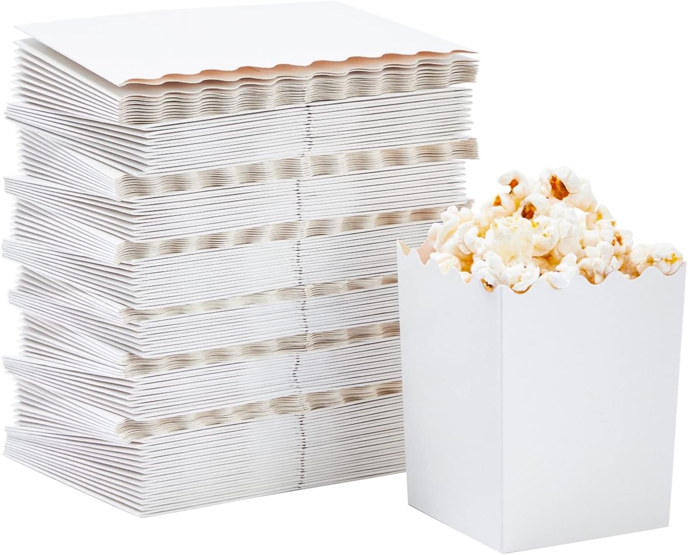 Amazon.com: GSM Brands Popcorn Containers Boxes (100 Pack) - Striped ...
