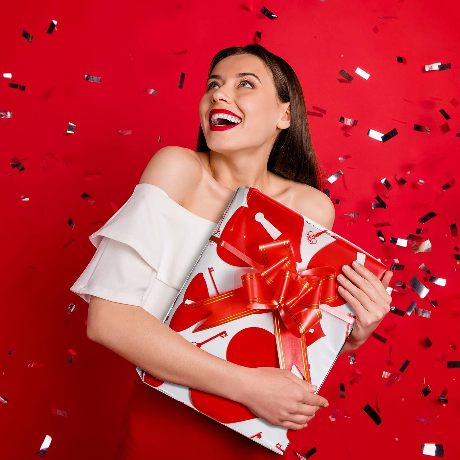 Rollos de celofán de corazón para el día de San Valentín 32 pulgadas x ...