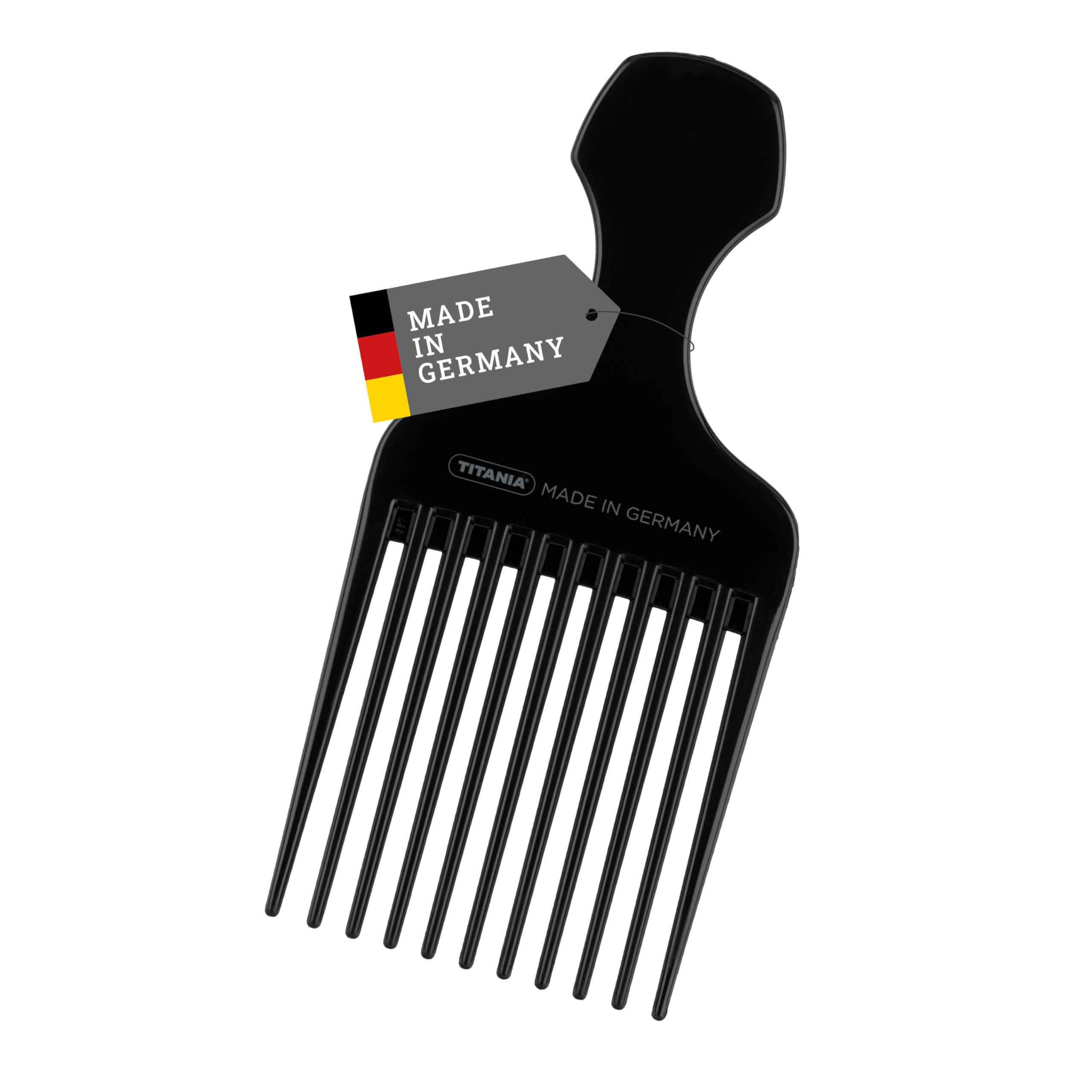 TITANIA Afrokamm • Kamm für Afro Hair • Grobzinkiger Lockenkamm mit ...