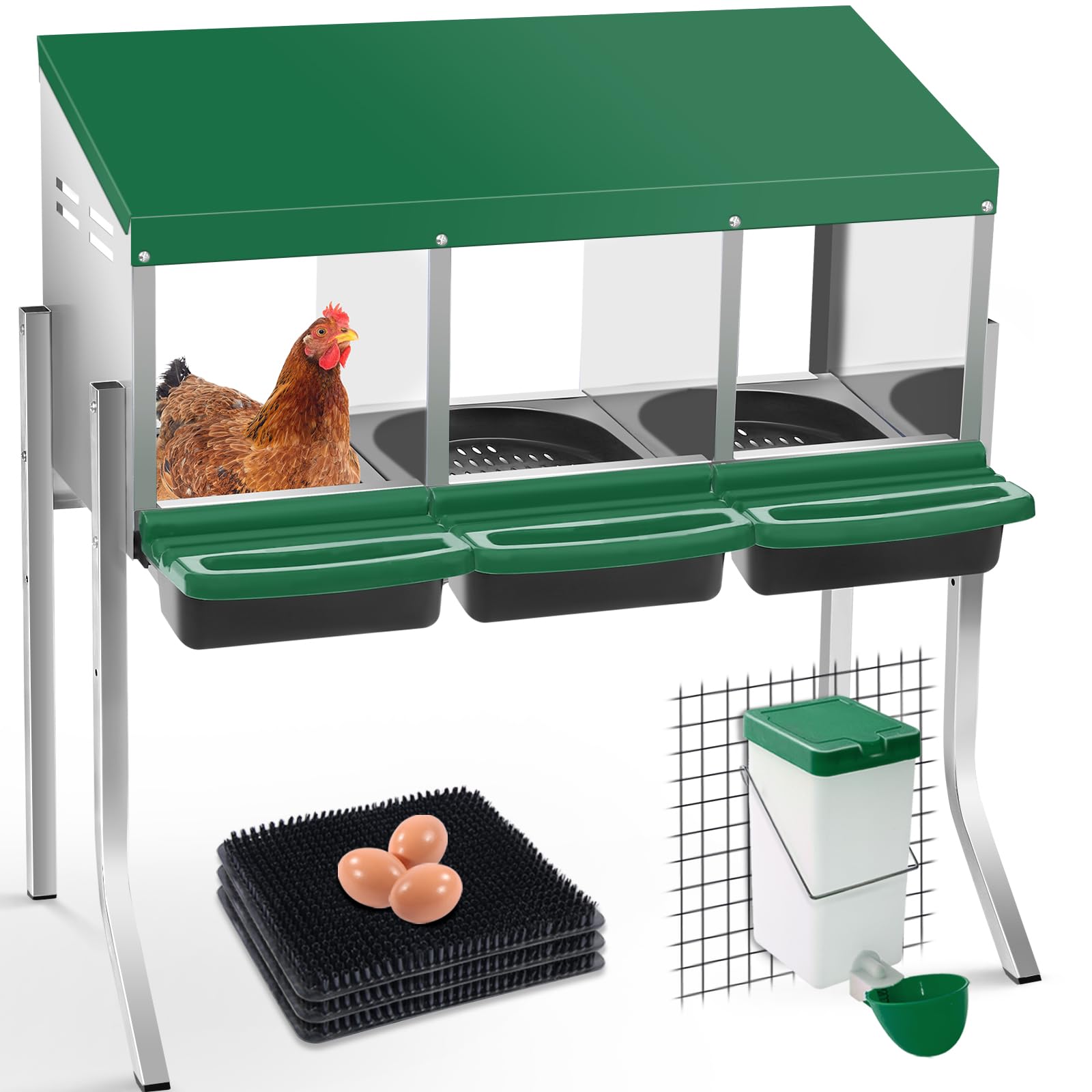 Chicken Nesting Boxes - 3 Hole Nesting Boxes for Laying Eggs ...