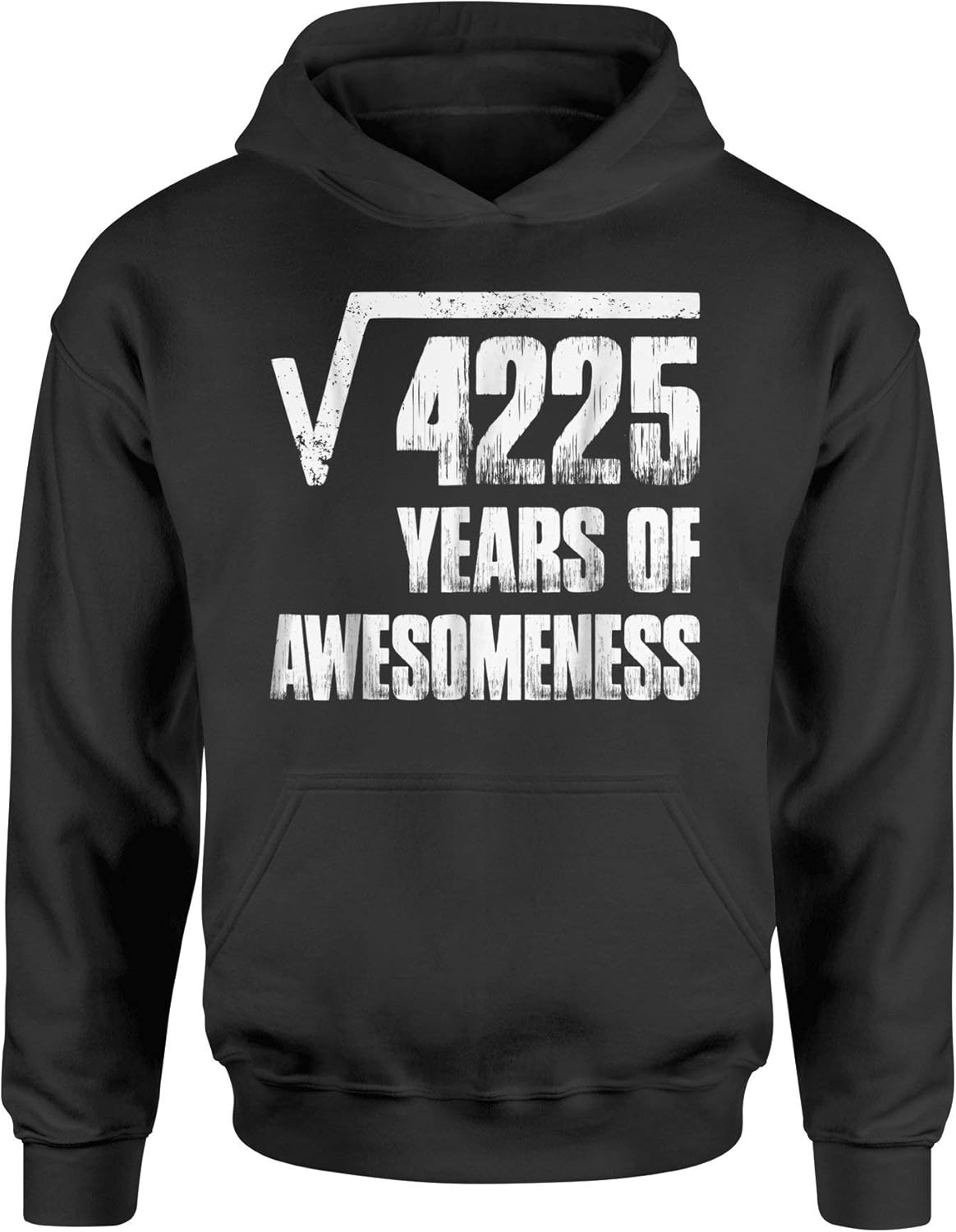 Square Root Of 4225 Years Of Awesomeness Hoodie Black Amazon co uk