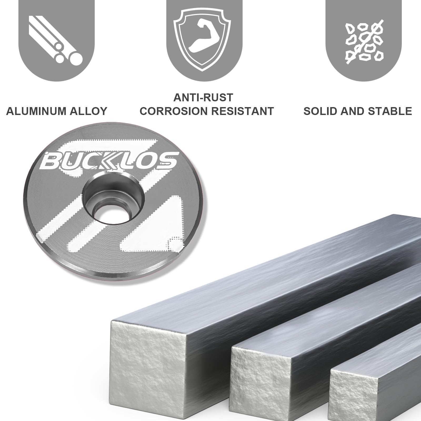 Snapklik.com : BUCKLOS Bike Headset Top Cap & Star Nut, Aluminum Alloy ...