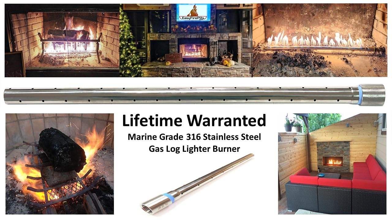 Gas Fireplace Burner Pipe 18" 24" Burner Pan For Gas Fireplace Gas