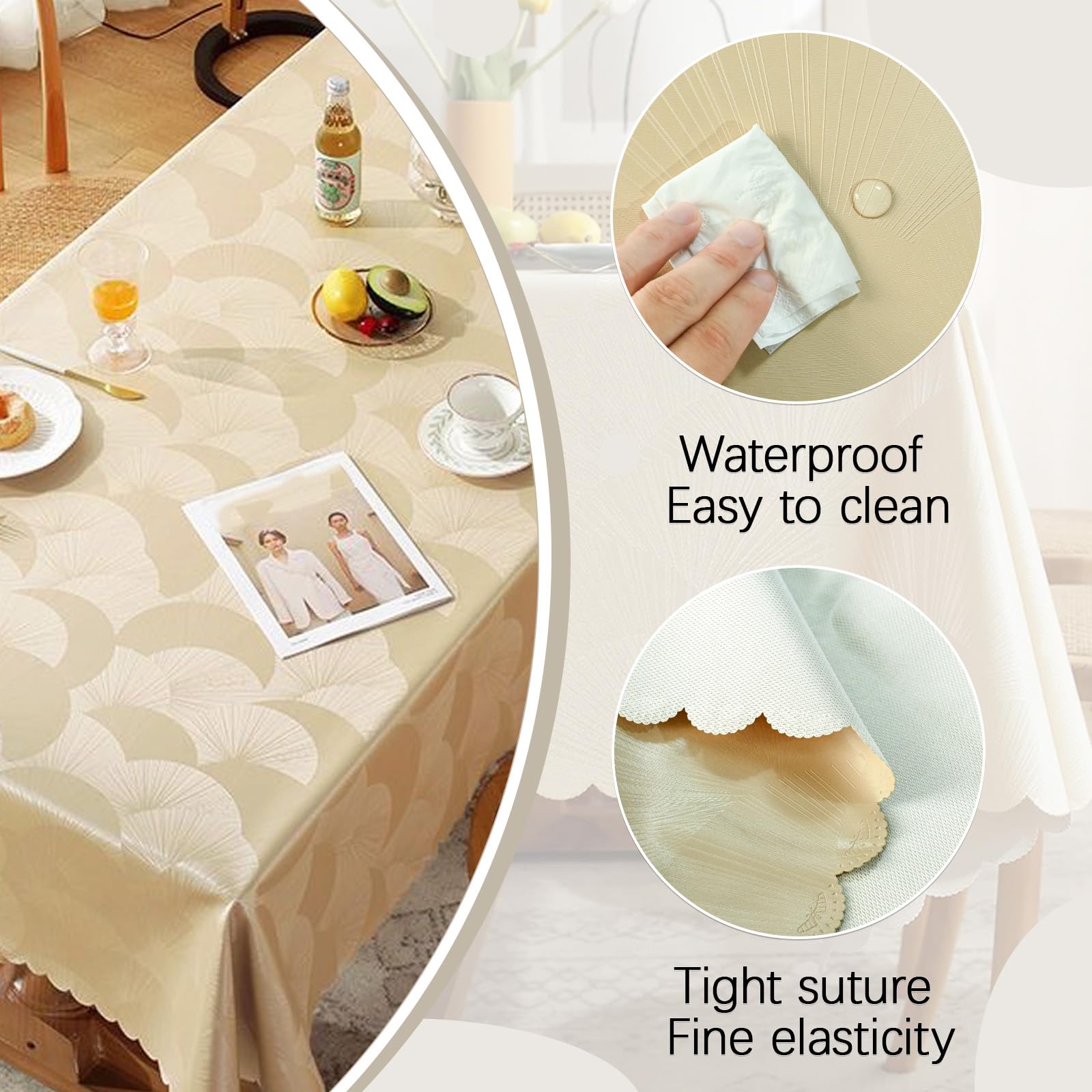 Snapklik.com : Xirggur Rectangle Table Cloth, Waterproof Heavy Duty ...