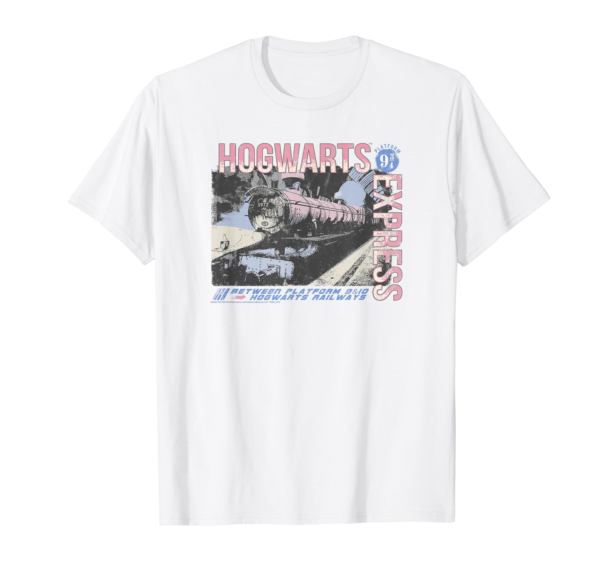 Amazon.com: Harry Potter Hogwarts Express Vintage Poster T-Shirt ...