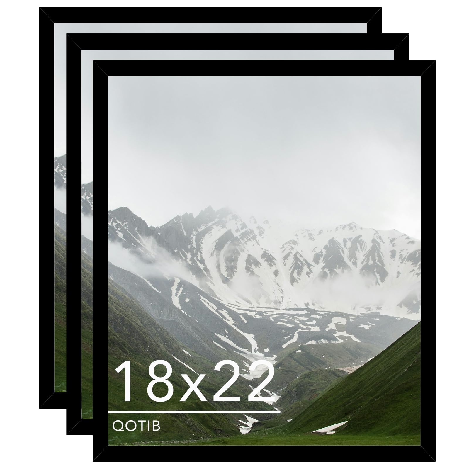 Amazon.com - QOTIB 18x22 Picture Frame Black for Wall Mounting Set of 3 ...
