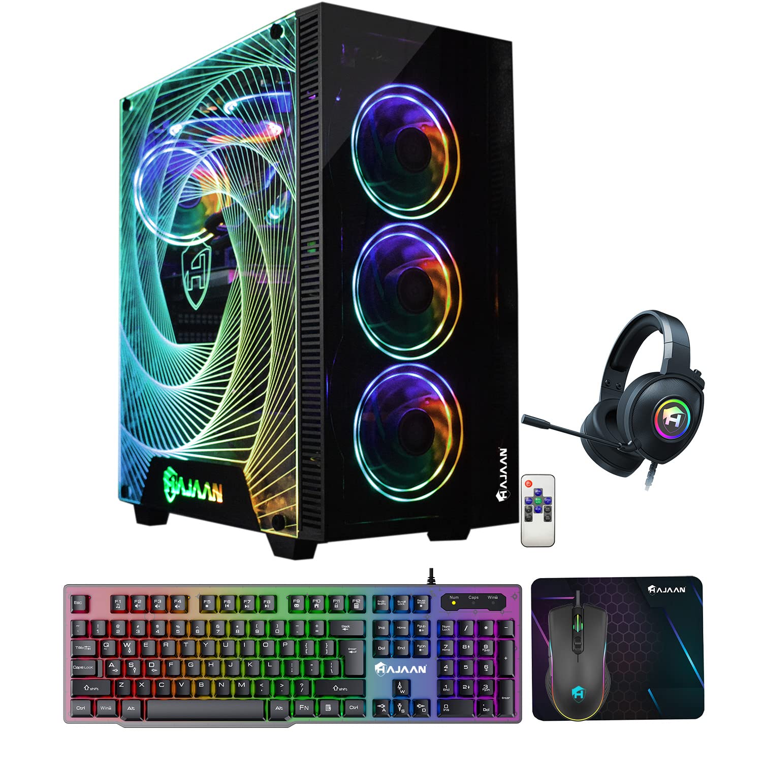 Amazon.com: HAJAAN CYCLONIA Gaming Tower PC - Liquid Cooled - Intel ...