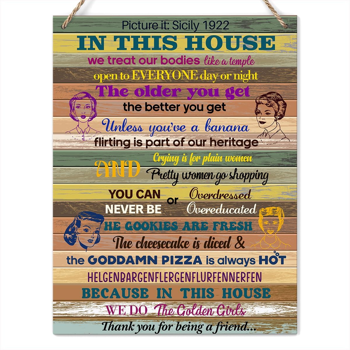 Amazon.com : House Rules Wall Decor For Home, In This House Wall Art ...