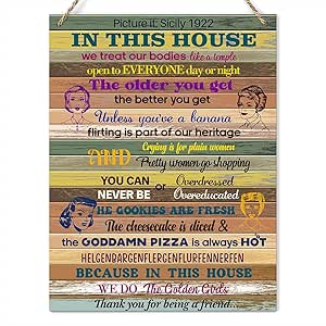 Amazon.com: anhpover House Rules Wall Decor For Home, In This House ...