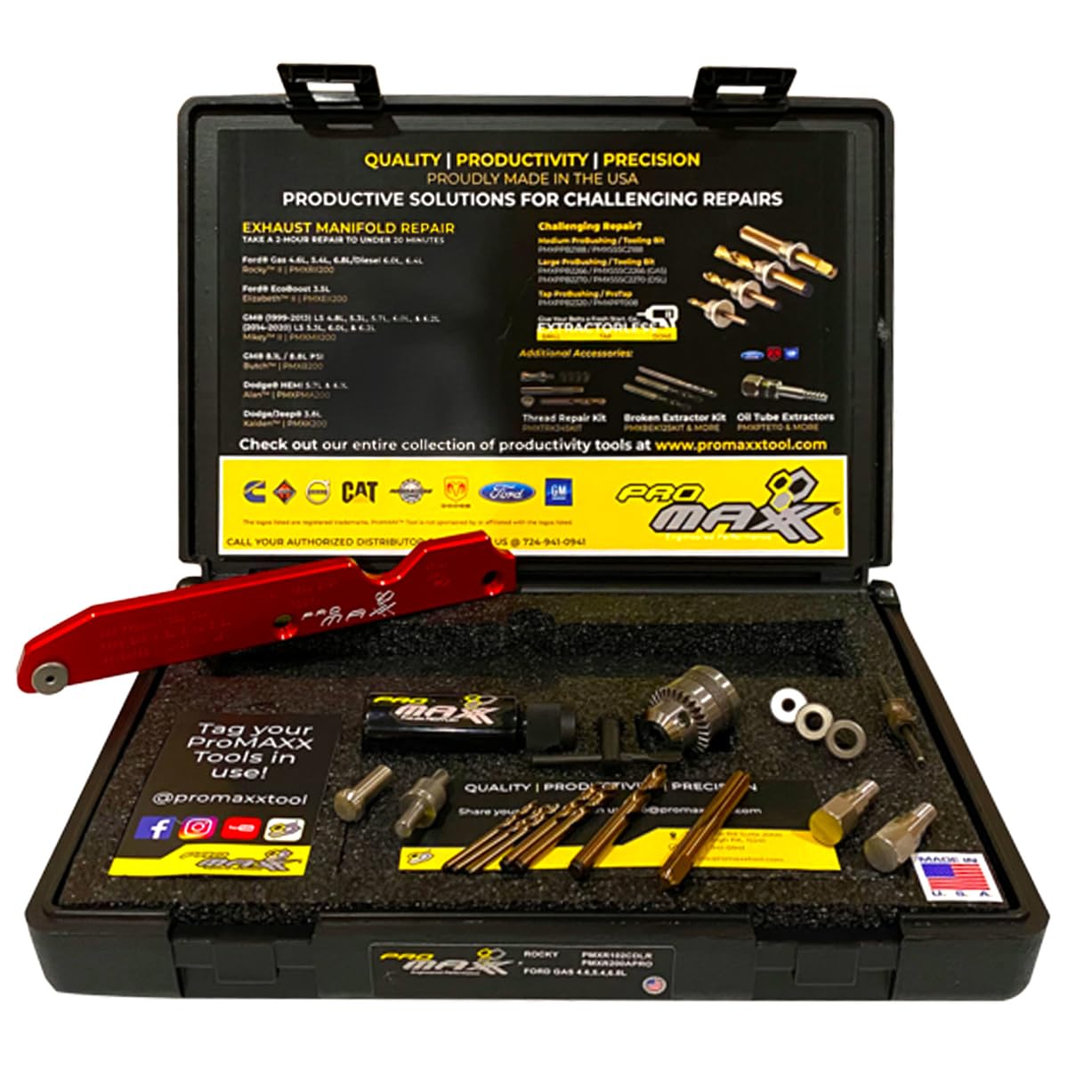 Amazon.com: ProMAXX Tool Rocky™ Broken Exhaust Manifold Bolt Repair Kit ...