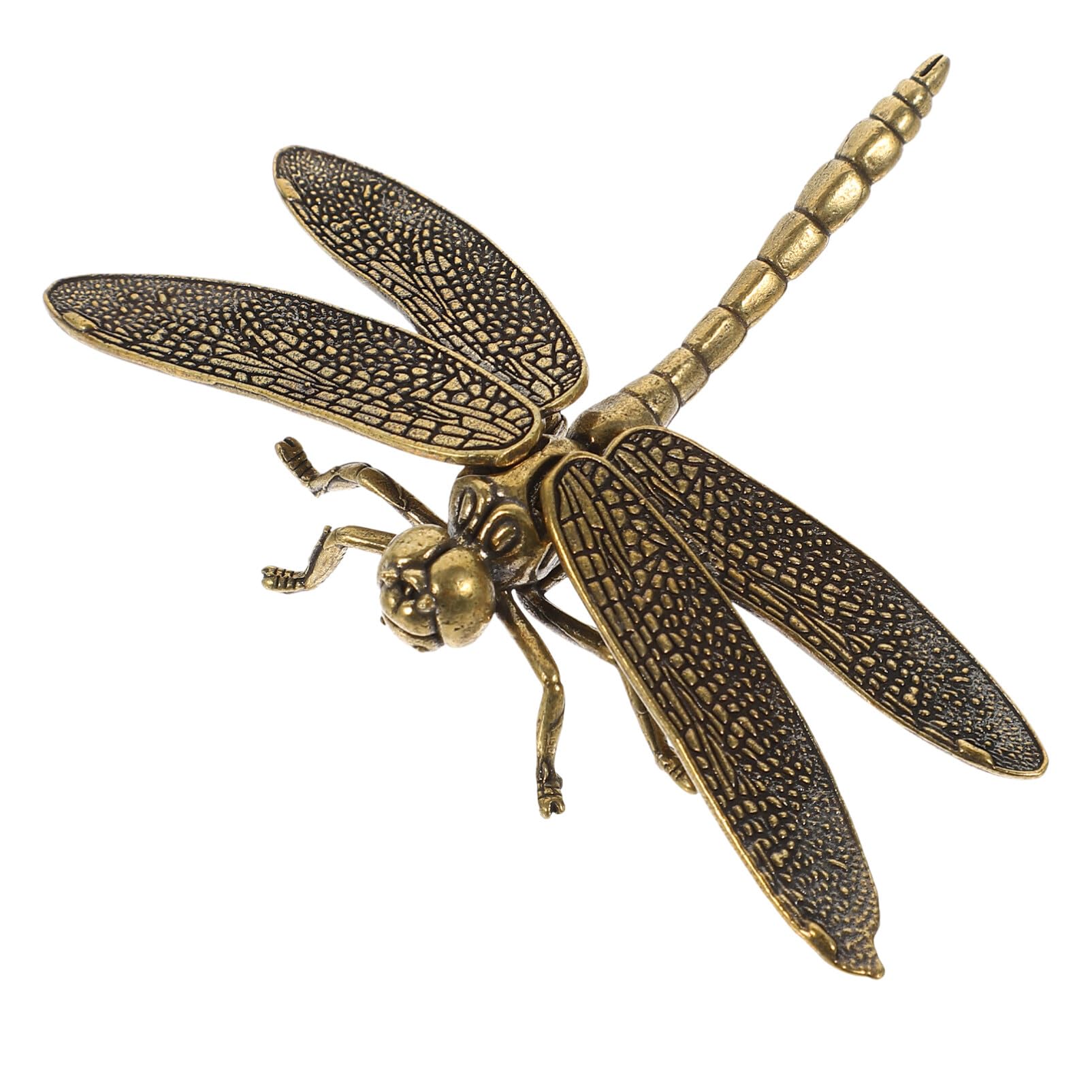 Brass Decor Brass Dragonfly Figurine with Detachable Wing Good Luck ...