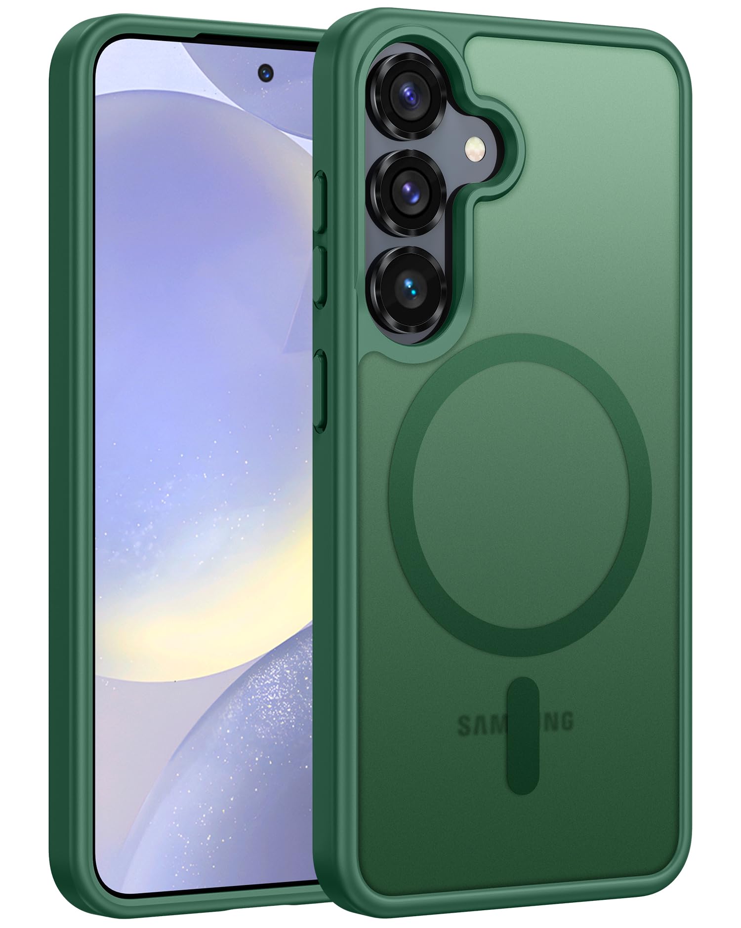 Amazon.com: FNTCASE for Samsung Galaxy S25 Case: S24 Magnetic Translucent Matte Shockproof Slim ...